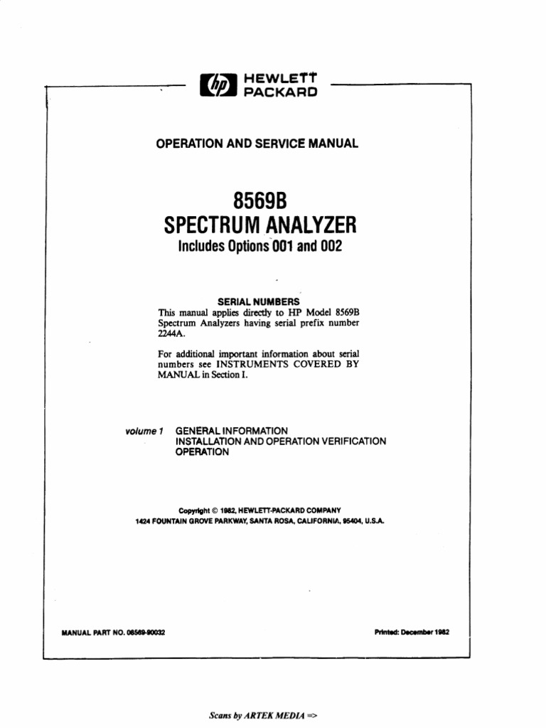 AGILENT 8569B Manual | PDF