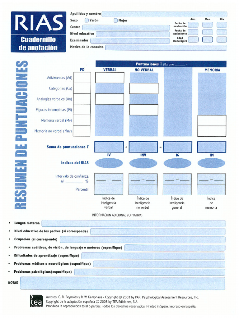 Protocolo RIAS | PDF