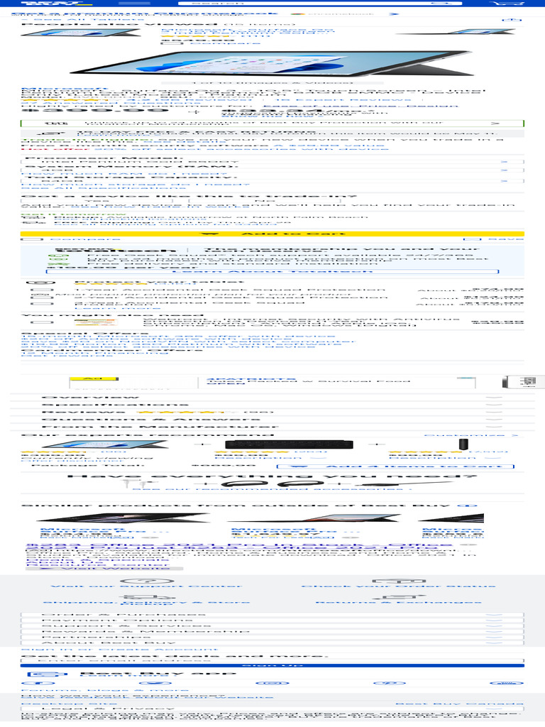 Microsoft Surface Go 3 - 10.5" Touch-Screen - Intel Pentium Gold - 4GB Memor y - 64GB eMMC ...