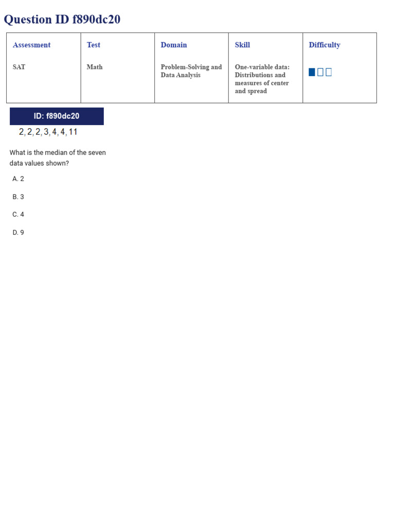 SAT Math Data Analysis Questions | PDF | Triangle | Trigonometry