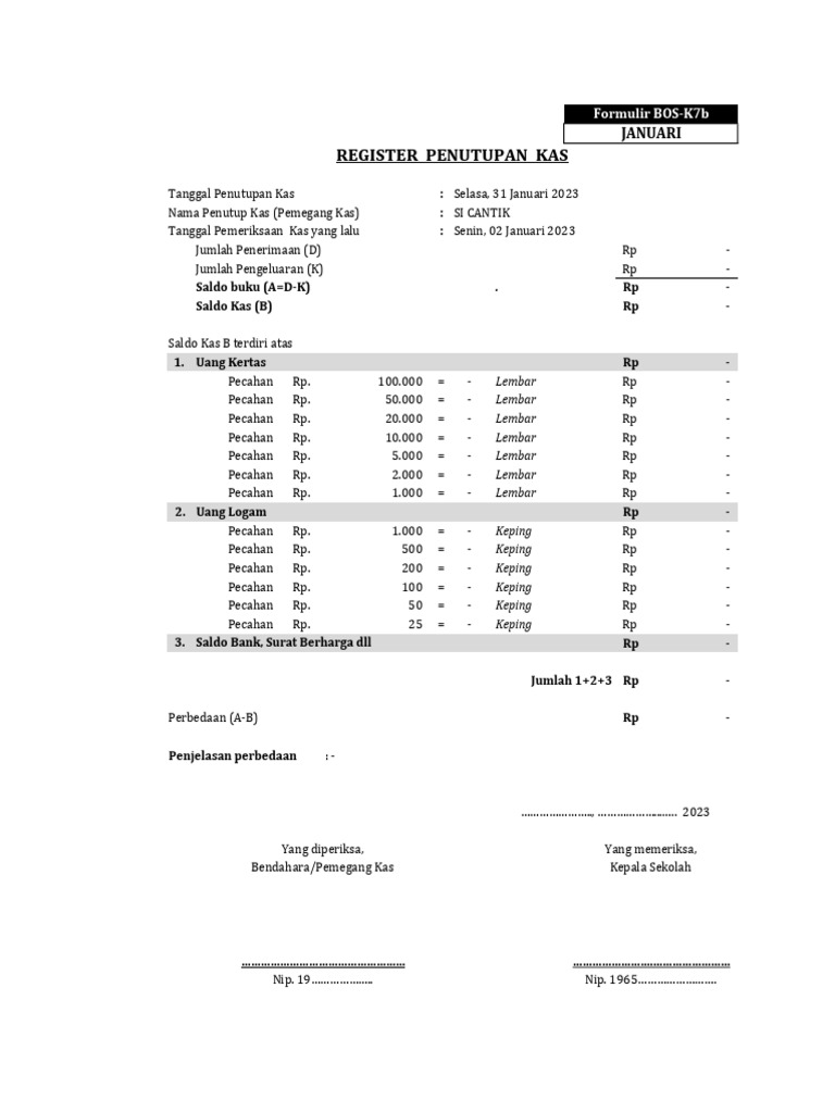 Bosp Register Kas | PDF