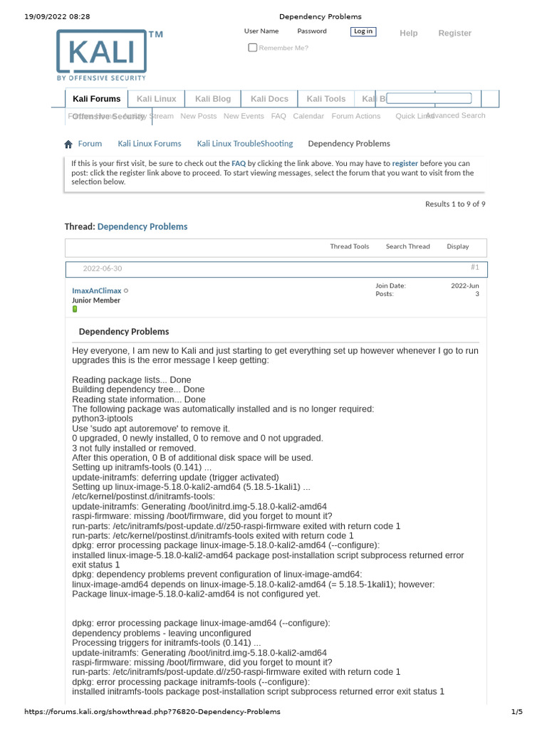 Dependency Problems Kaisen Linux | PDF | Internet Forum | Computing Dependency Problems Kaisen Linux | PDF | Internet Forum | Computing