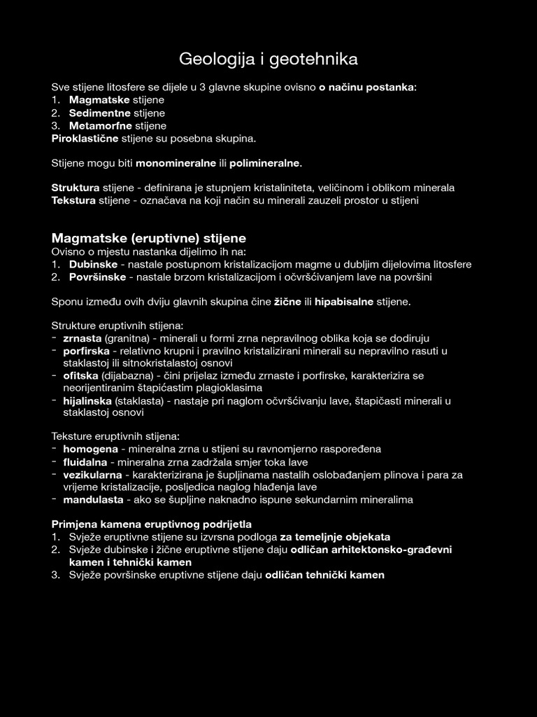 Geologija I Geotehnika | PDF