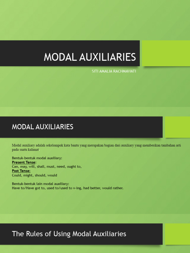 Modal Auxiliaries: Rules & Examples | PDF | Morphology | Linguistic ...