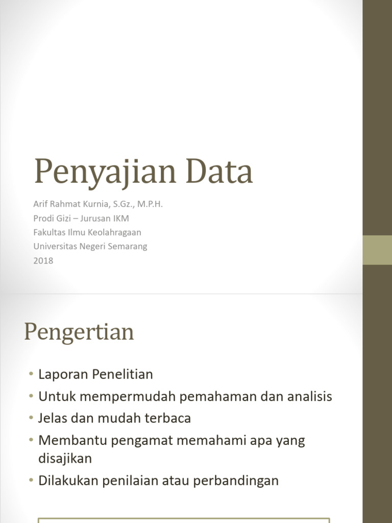 Pertemuan 4 - Penyajian Data | PDF