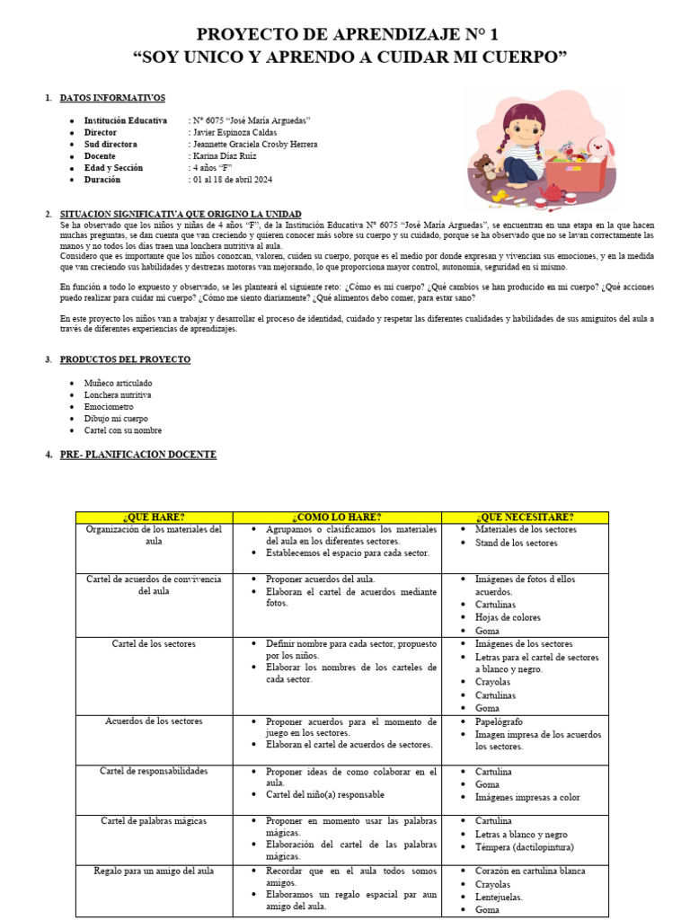 Matriz Proyecto de Aprendizaje (1) | Descargar gratis PDF | Salón de clases | Evaluación