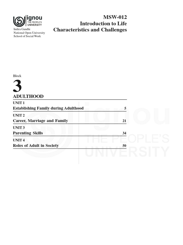 Block 3 | PDF | Intimate Relationships | Family