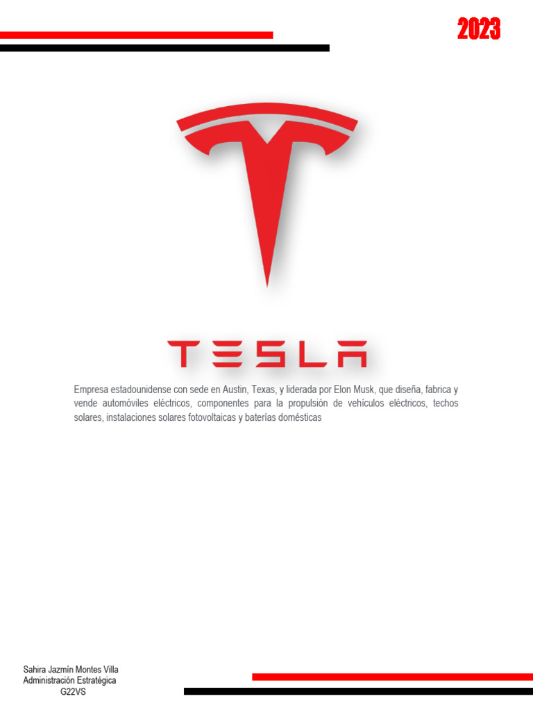 TESLA | Descargar gratis PDF | Elon Musk | Coche eléctrico
