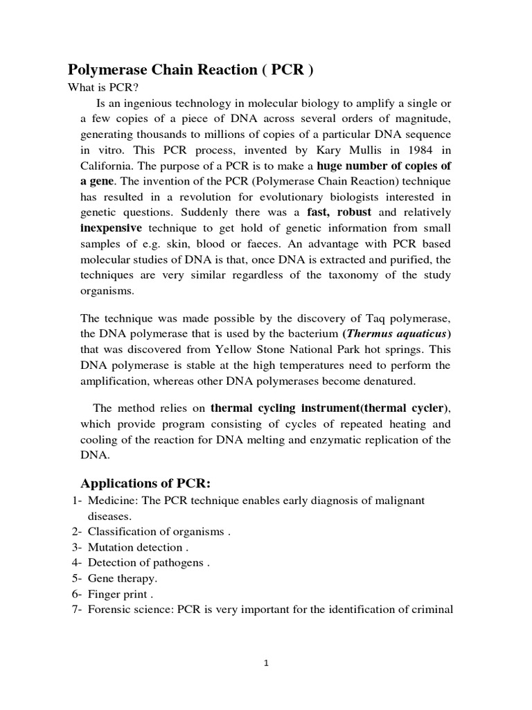 PCR 2 | PDF | Polymerase Chain Reaction | Primer (Molecular Biology)