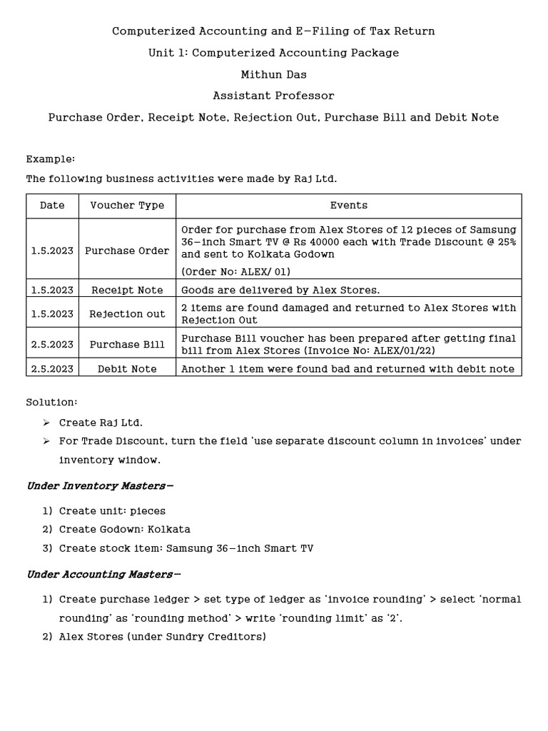 Note 5 | PDF | Voucher | Debits And Credits