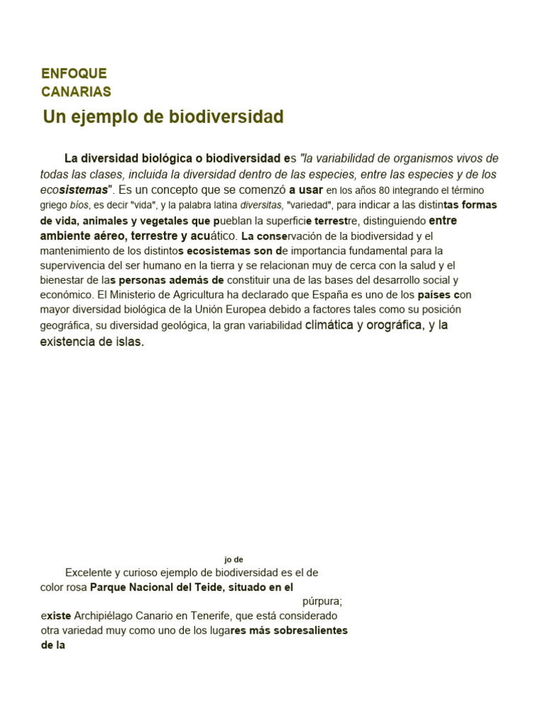 BIODIV | PDF | Biodiversidad | Islas Canarias