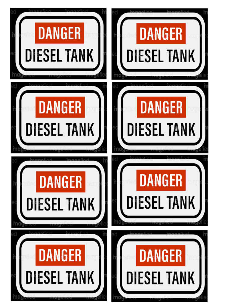Diesel Tank Signage | PDF