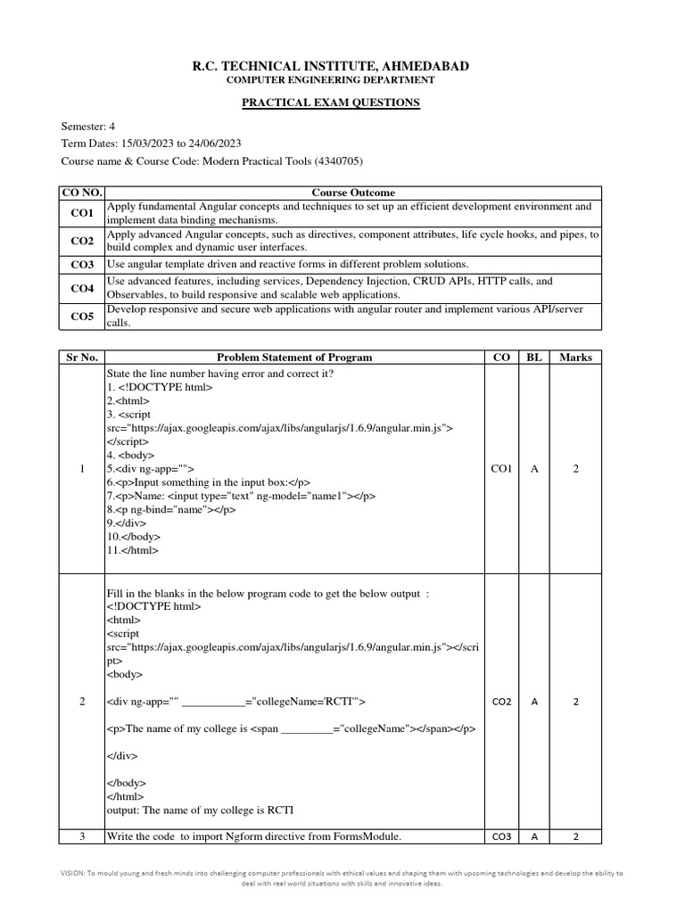 MPT - Practical Exam Questions | PDF | World Wide Web | Internet & Web