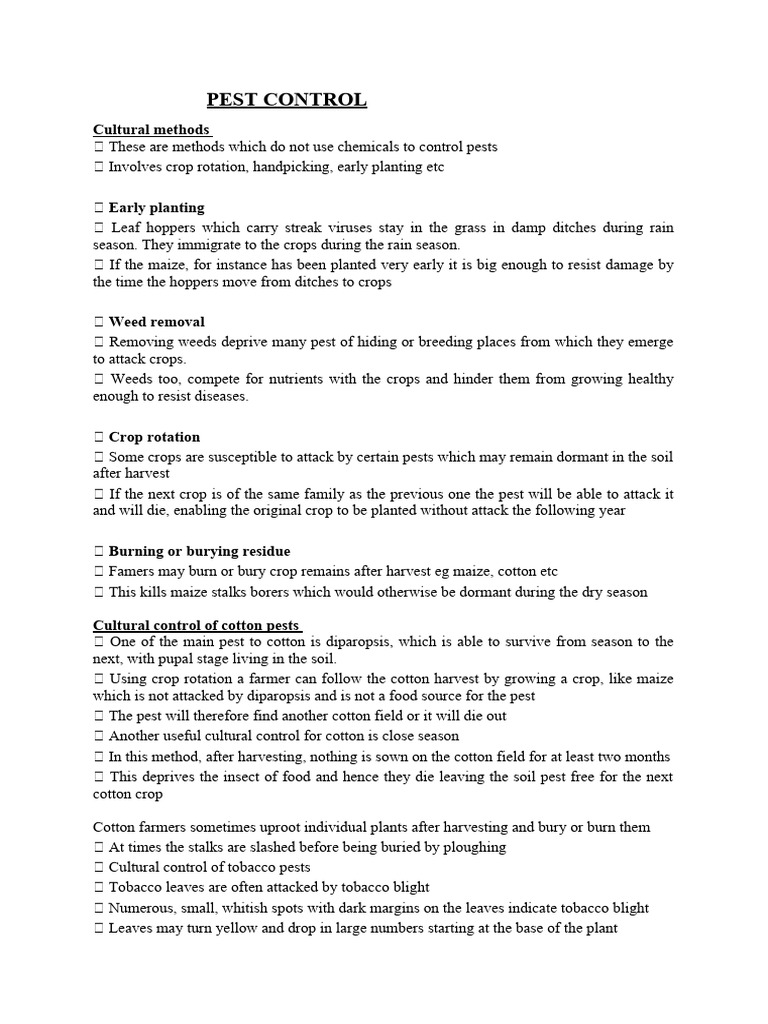f3 Bio 10 Mar Pest Control | PDF | Pest (Organism) | Crop Rotation