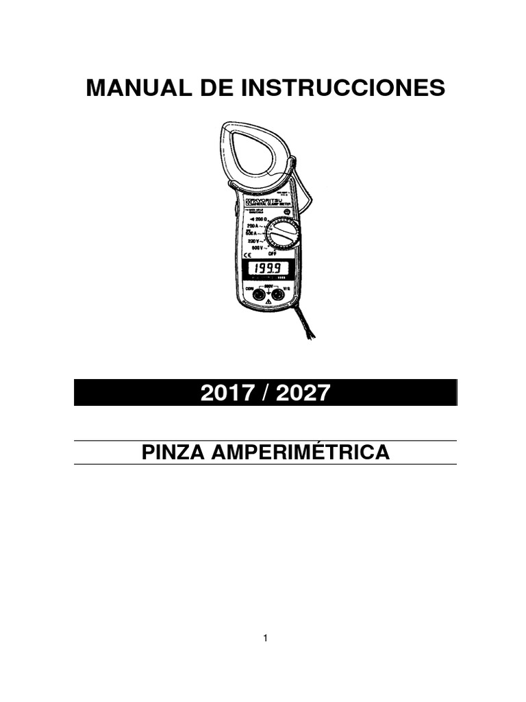 Manual Multimetro 2017 2027 IM S L | PDF | Corriente eléctrica ...