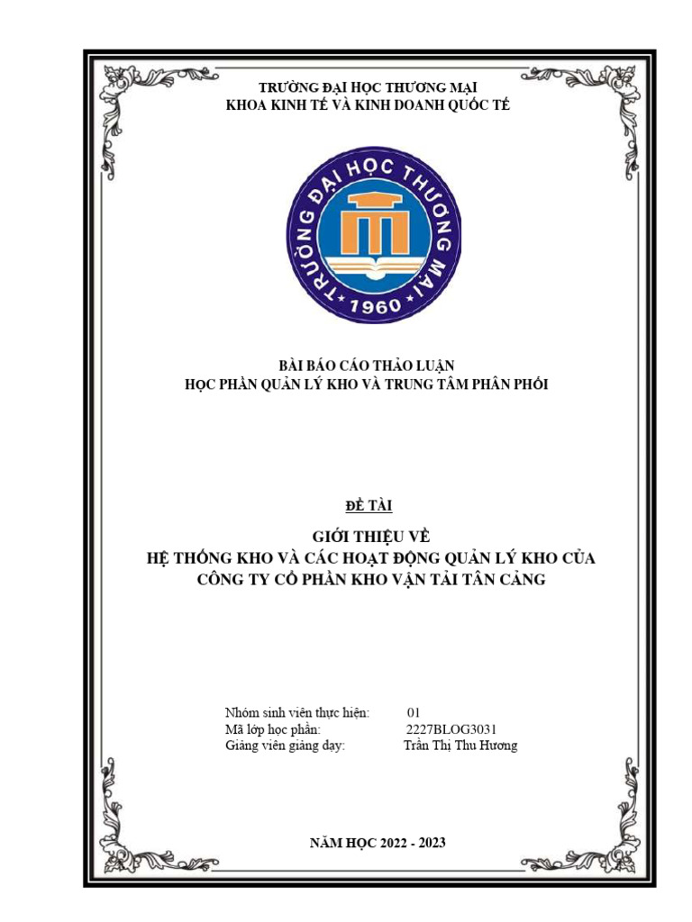 Nhóm 1 - Qu N Lý Kho Và TTPP | PDF