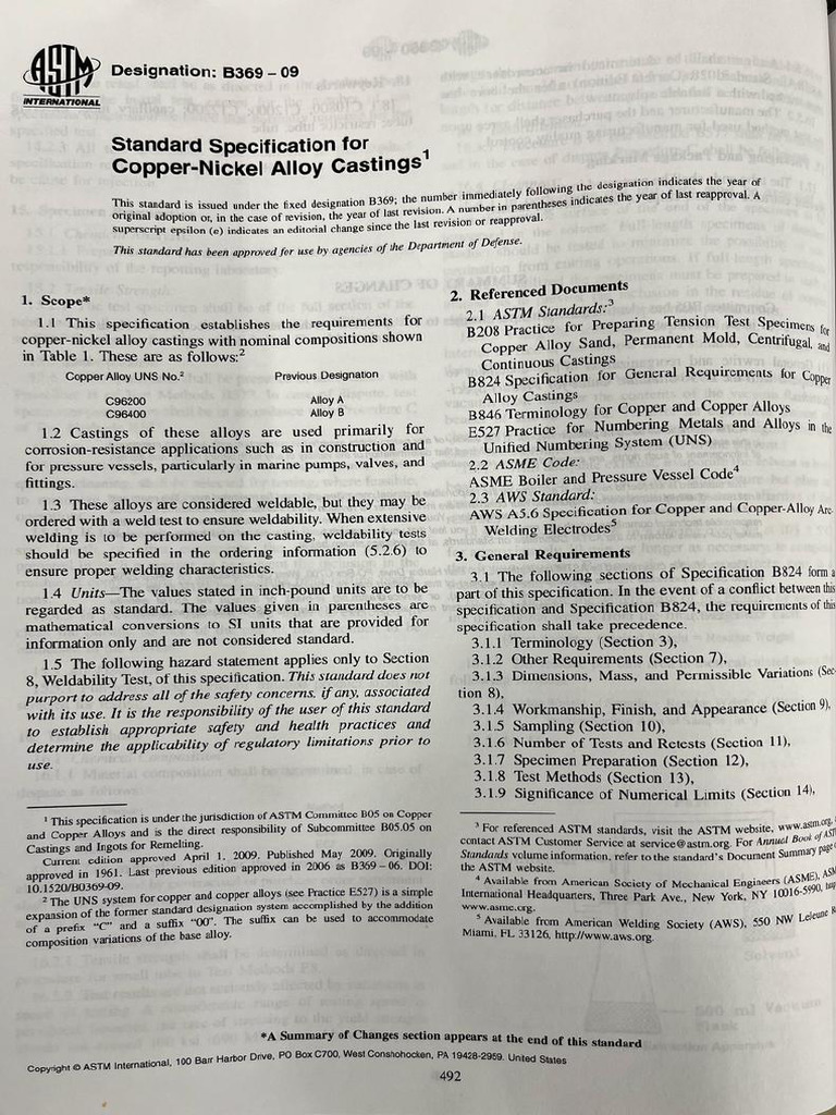 Astm B369 | PDF