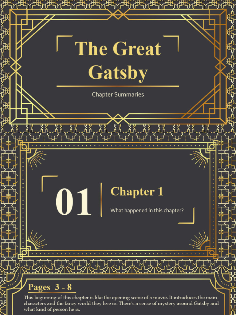 Great Gatsby Chapter Summary | PDF | The Great Gatsby