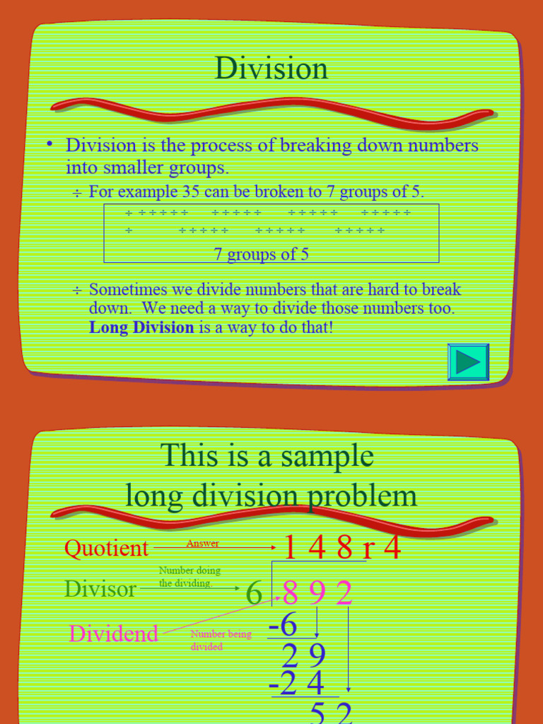 Long Division | PDF | Division (Mathematics) | Mathematics