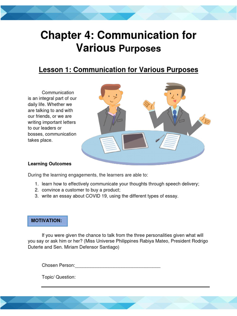 Informative Communication Techniques | PDF | Communication | Argument