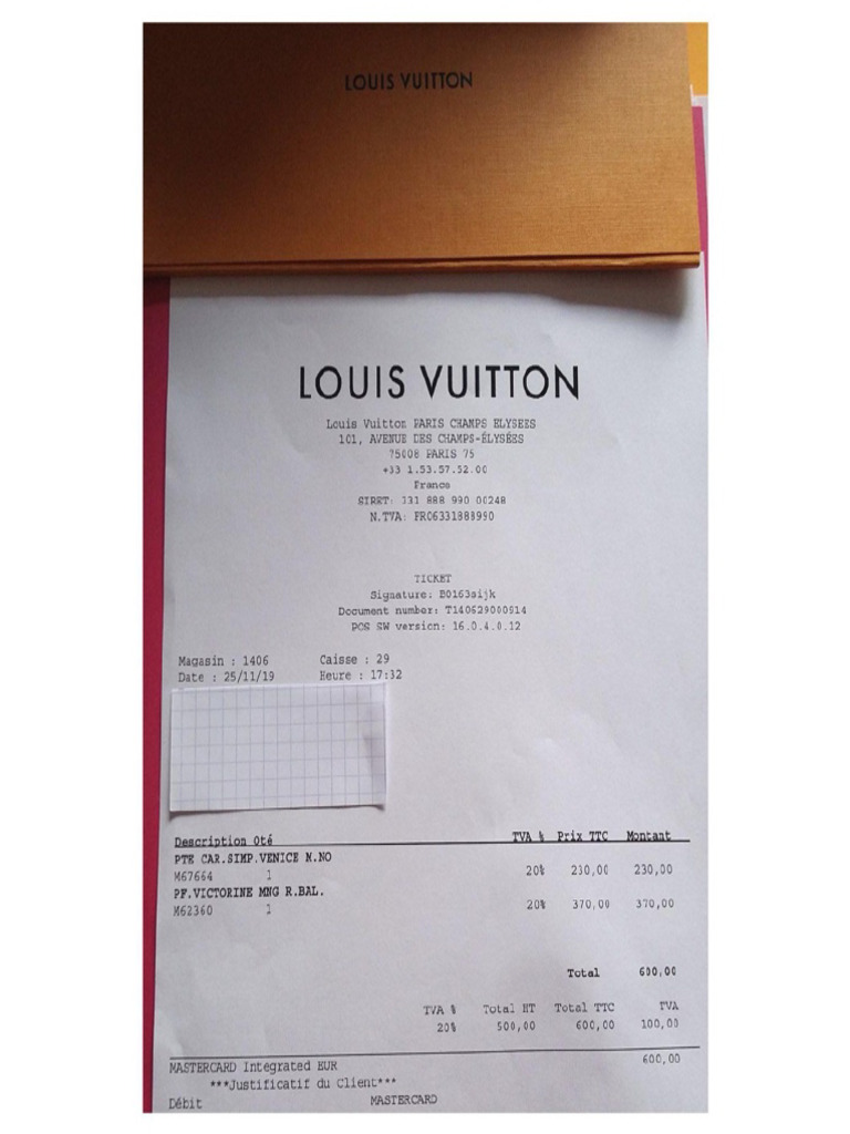 Louis Vuitton Facture | PDF