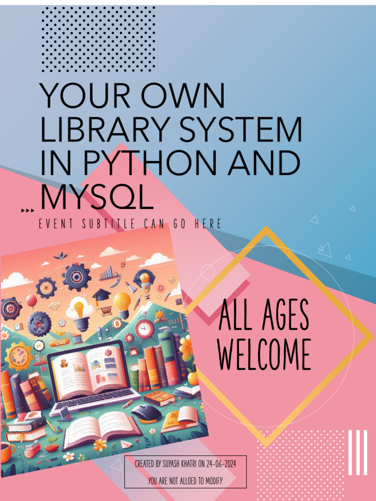 Your Own Library System in Python and Mysql | PDF