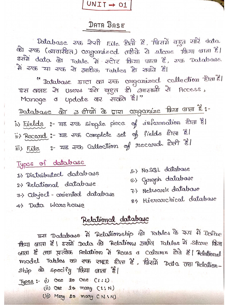 Introduction of Database & MS ACCESS, PGDCA | PDF