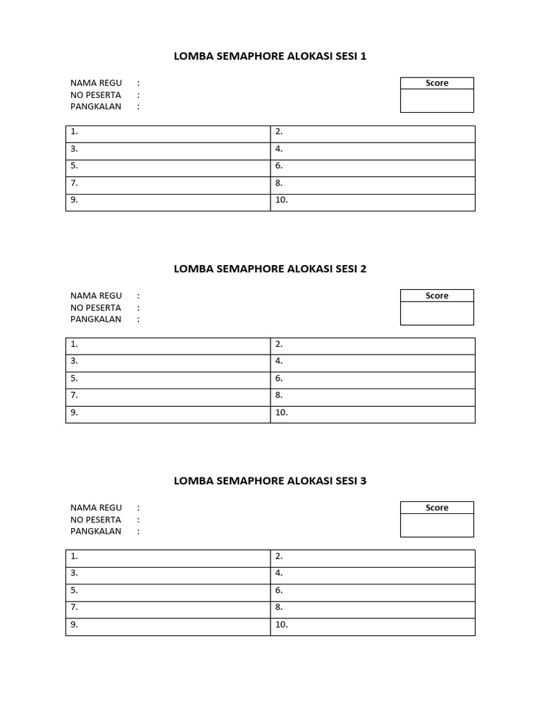 Semaphore Tabel | PDF