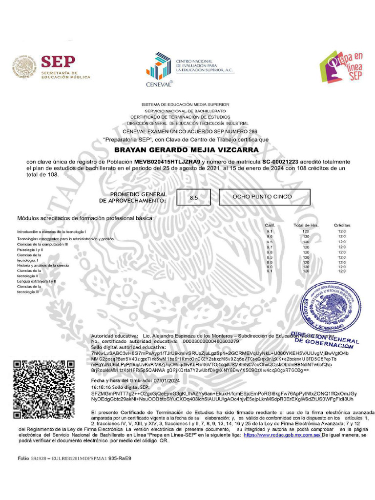 Certi Cenval Mevb020415 | PDF