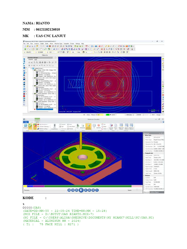 10 - Rianto - Uas CNC Lanjut | PDF | X86 Architecture | Computing
