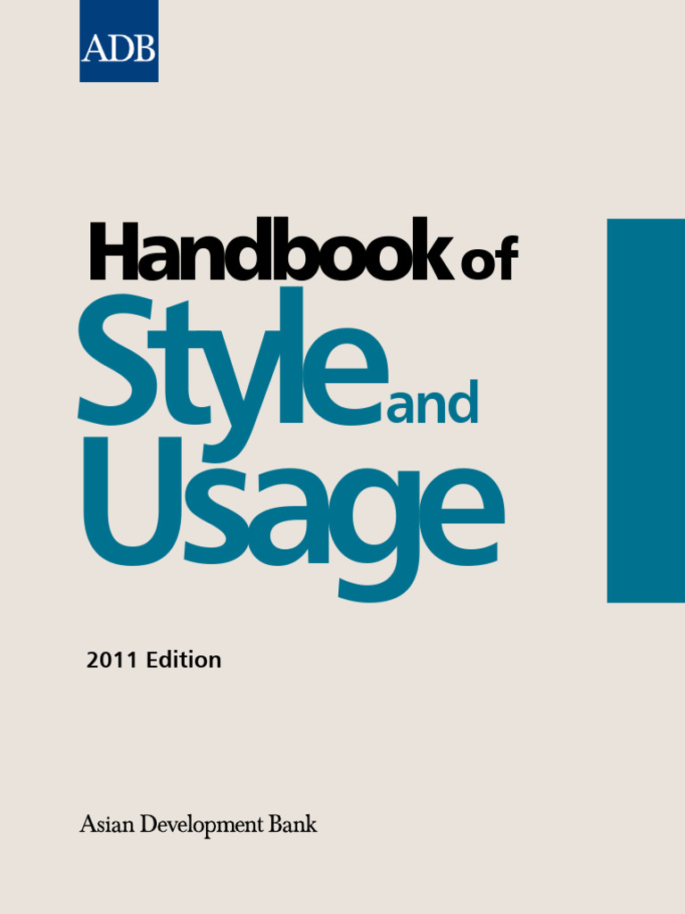 Handbook of Style and Usage (ADB) | PDF | Asian Development Bank ...
