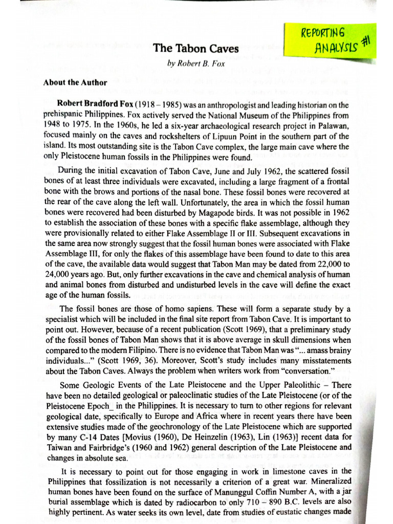 Tabon Cave | PDF
