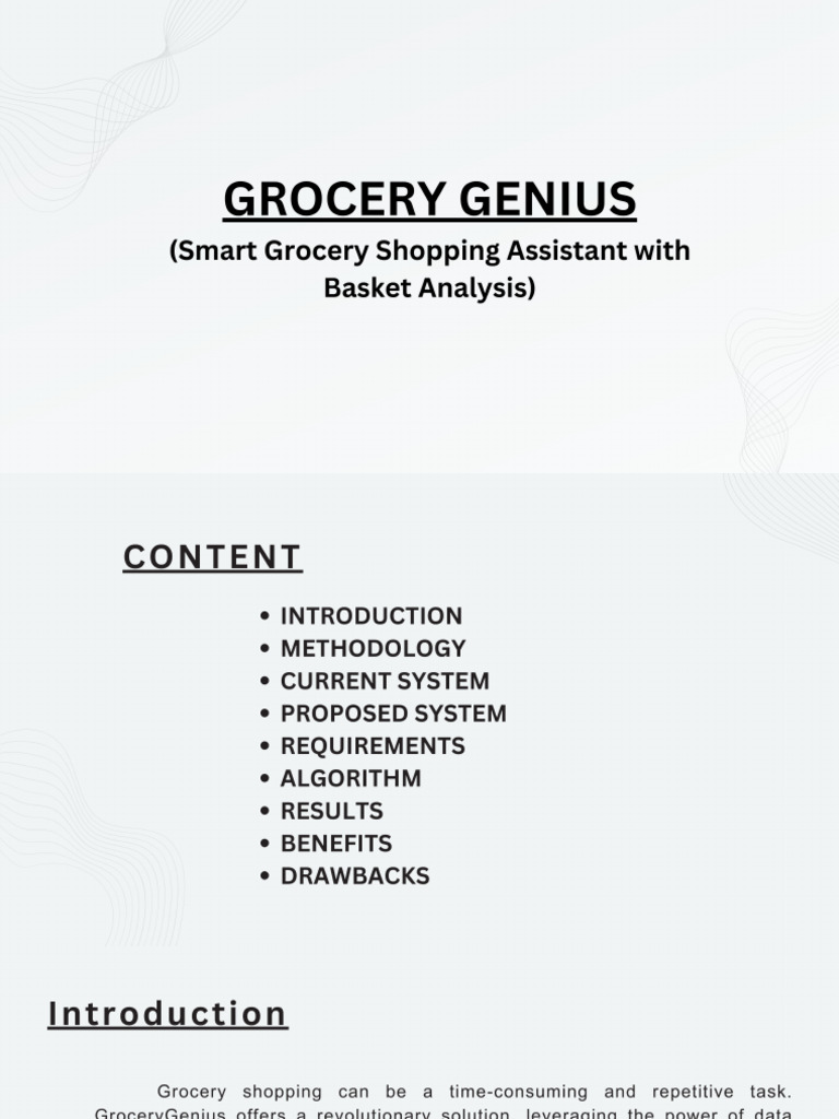 Grocery Genius | PDF