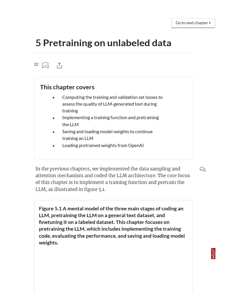 5 Pretraining On Unlabeled Data Build A Large Language Model From Scratch Pdf Deep