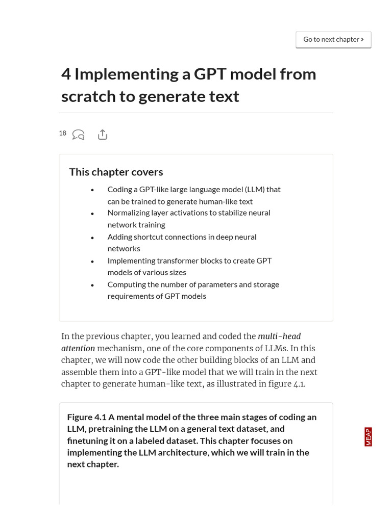 4 Implementing A GPT Model From Scratch To Generate Text - Build A ... 4 Implementing A GPT Model From Scratch To Generate Text - Build A ...
