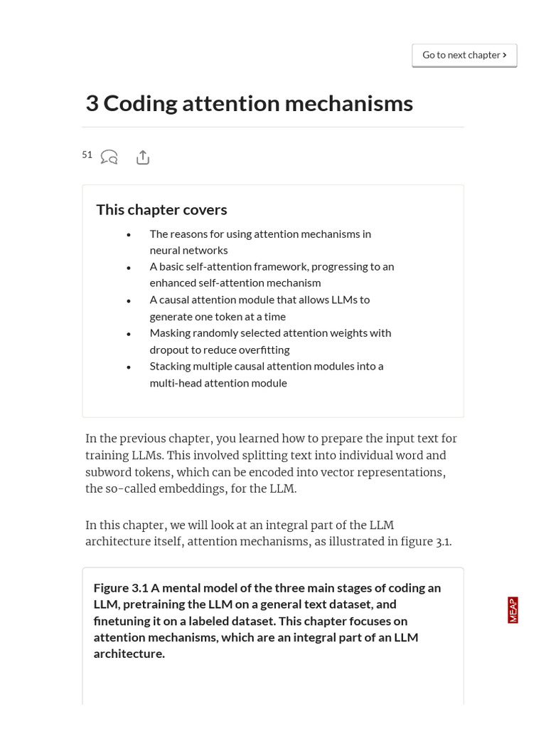3 Coding attention mechanisms - Build a Large Language Model (From ... 3 Coding attention mechanisms - Build a Large Language Model (From ...