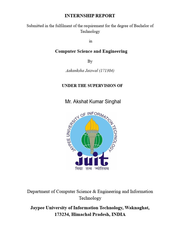 Internship Report by Aakanksha Jaiswal | PDF | Web Application | Model–View–Controller