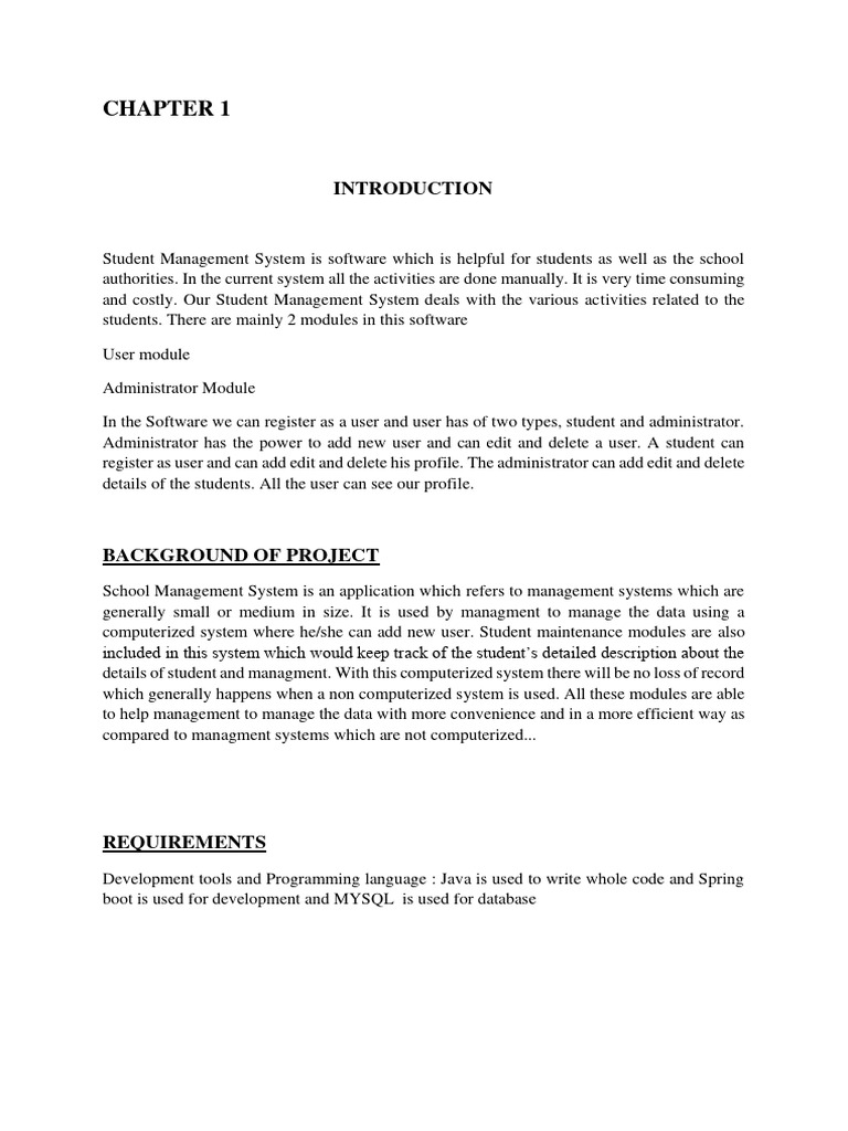 Chapter1 | Download Free PDF | Java (Programming Language) | My Sql