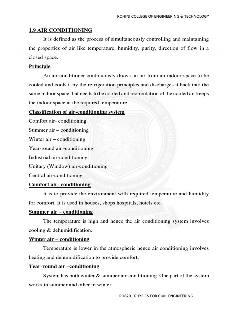 Thermal Engineering 3 RD Year VTH Semester Notes Me8595 | PDF | Air ...