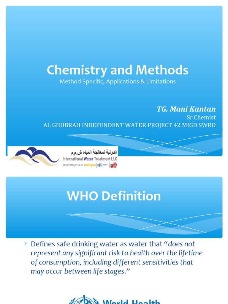 Water Sample Analysis Methods | PDF | Drinking Water | Total Organic Carbon