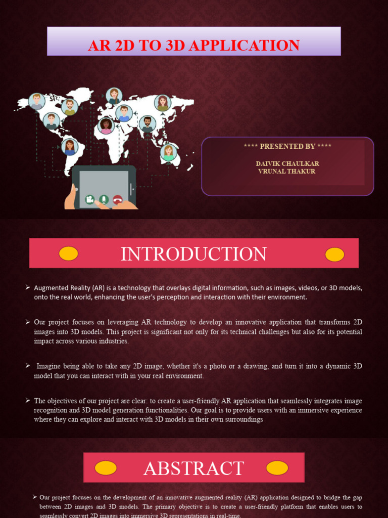 AR App for 2D to 3D Conversion | PDF | Augmented Reality | 3 D Computer ...