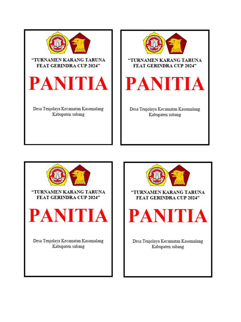 ID CARD PANITIA (Edit) | PDF