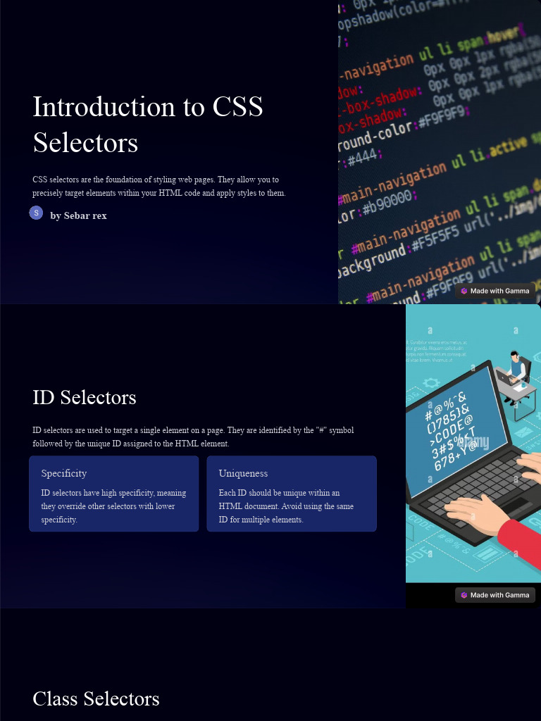 Introduction To CSS Selectors | PDF | Hypertext | World Wide Web