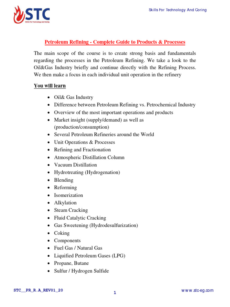 1619097745petroleum Refining Complete Guide To Products & Processes | PDF | Oil Refinery | Petroleum