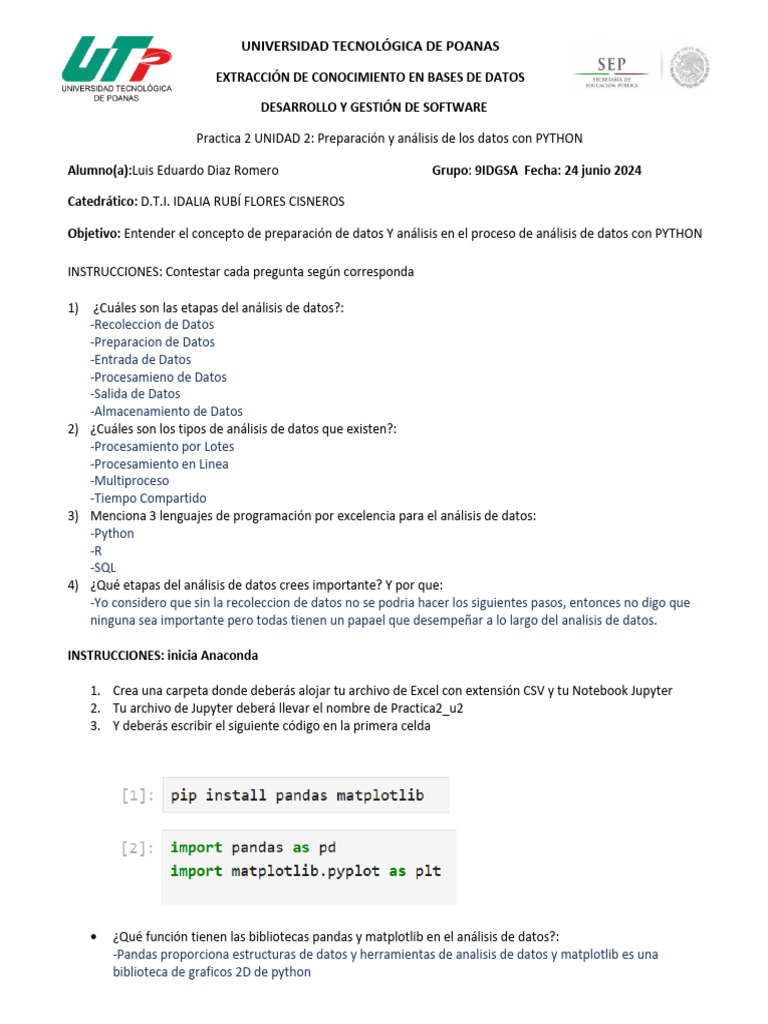 Análisis de Datos con Python | PDF | Estadísticas | Media
