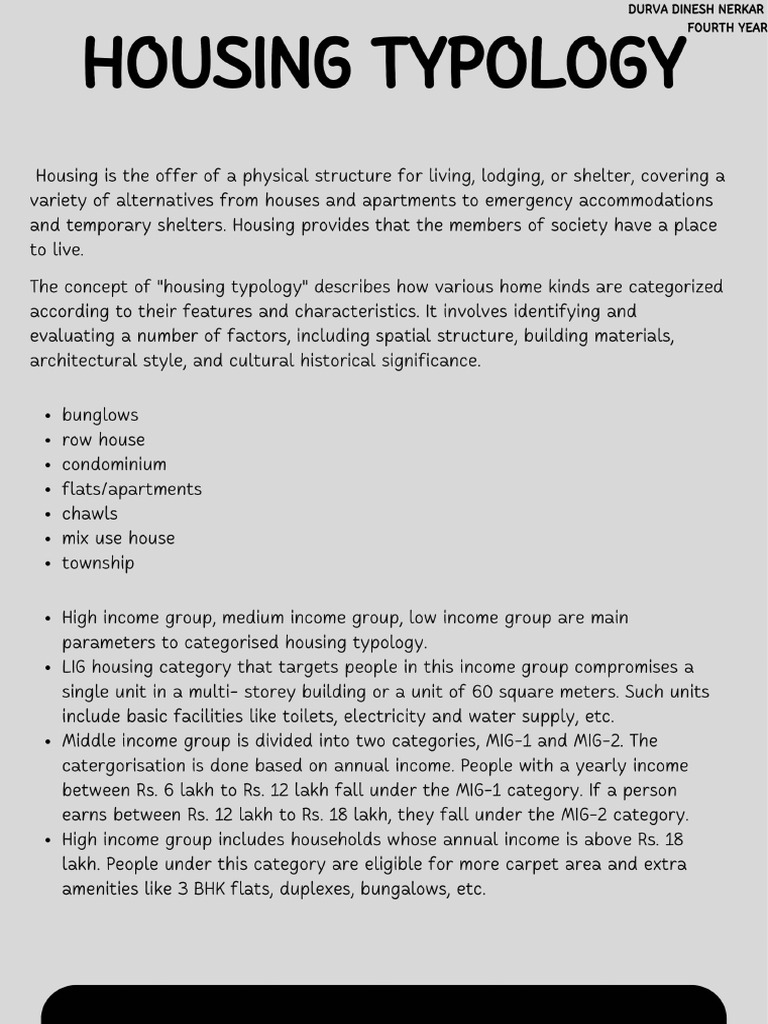Housing Typology | PDF