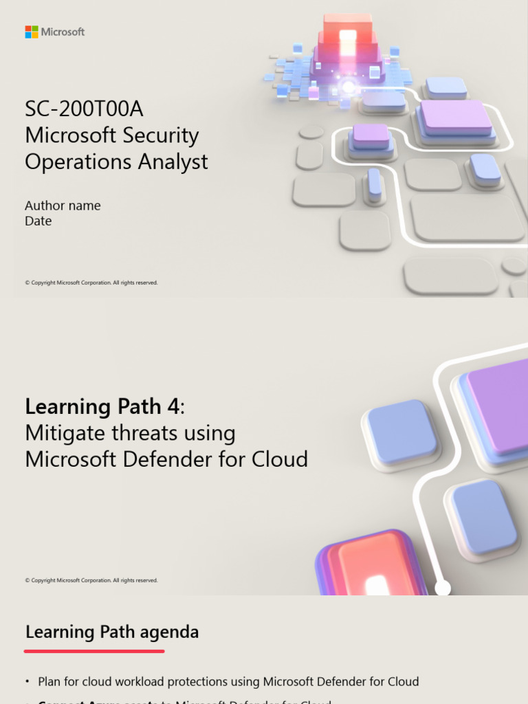 SC 200t00a Enu Powerpoint 04 | PDF | Microsoft Azure | Cloud Computing