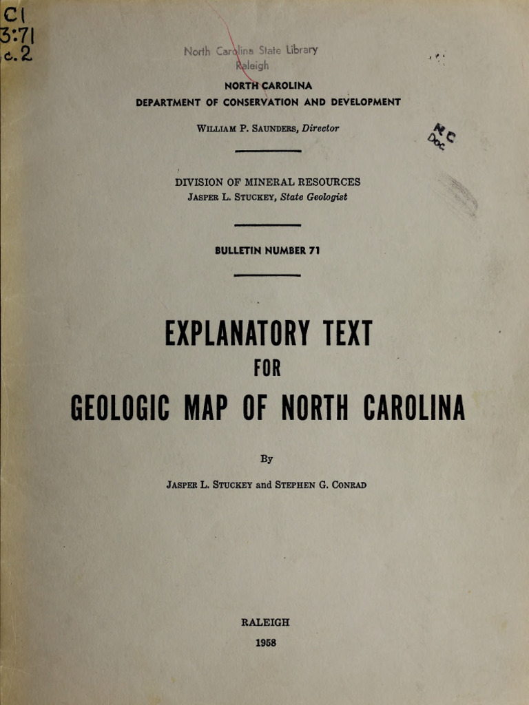 Explanatory Text F 1958 Stu C | PDF | Rock (Geology) | Granite