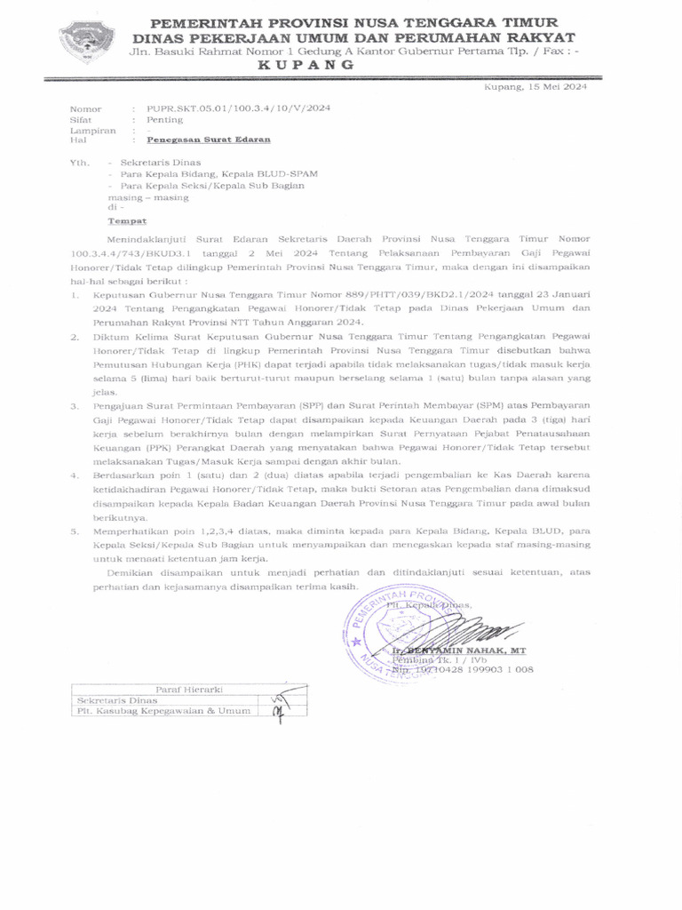 Penegasan Surat Edaran | PDF