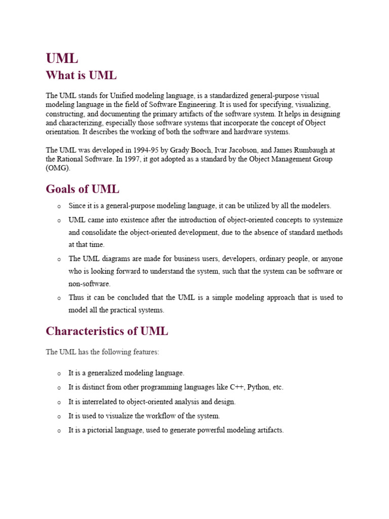 UML_Lecture | Download Free PDF | Unified Modeling Language | Class (Computer Programming)